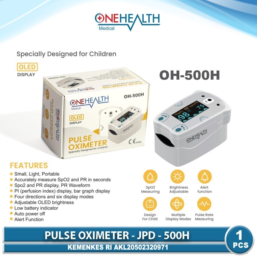 ONEHEALTH - Pulse Oxymeter Anak OH-500H / Pulse Oximeter Bayi dan Anak ...