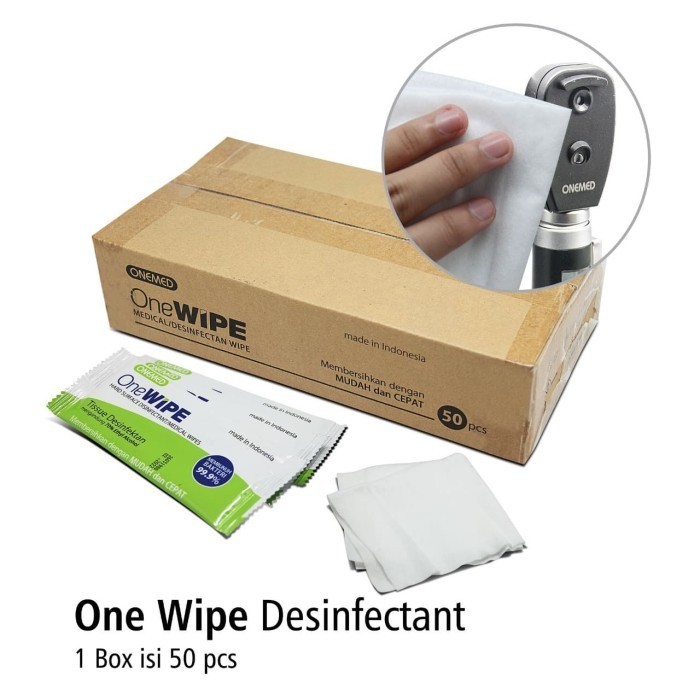 ONEMED - One Wipe Box isi 50'S Tissue Desinfektan / Tisu Disenfektan ...