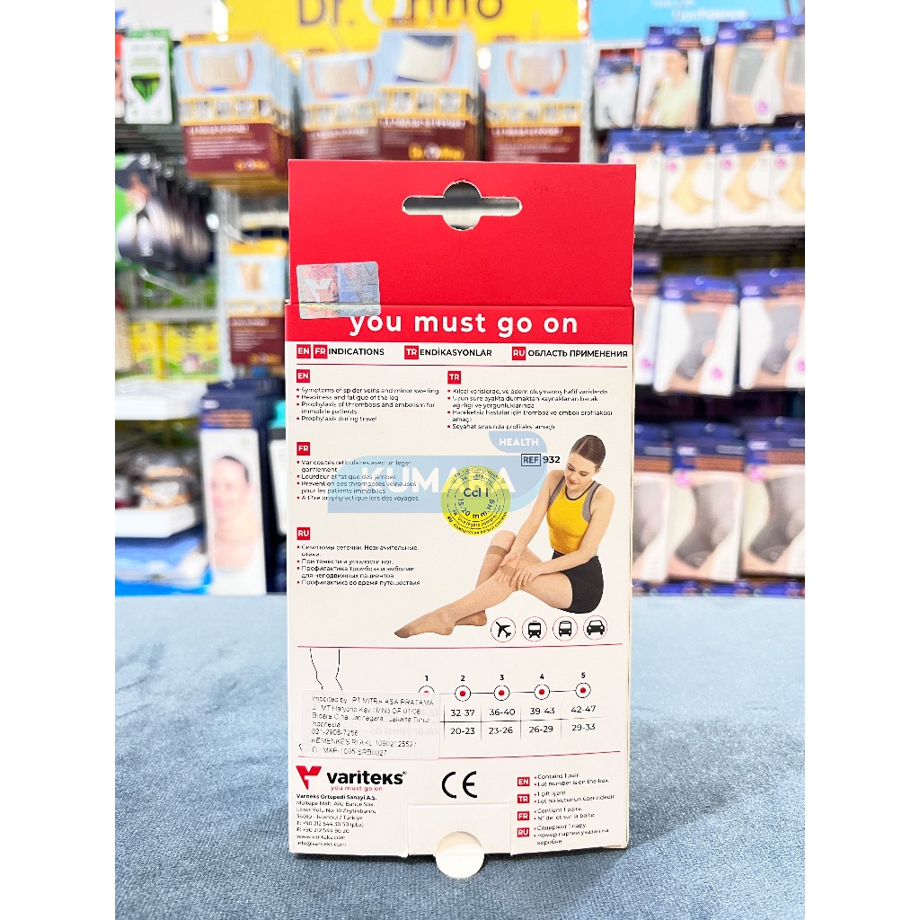 VARITEKS - Knee High Varises 932 Stocking Closed Toe CCL I / Stocking ...